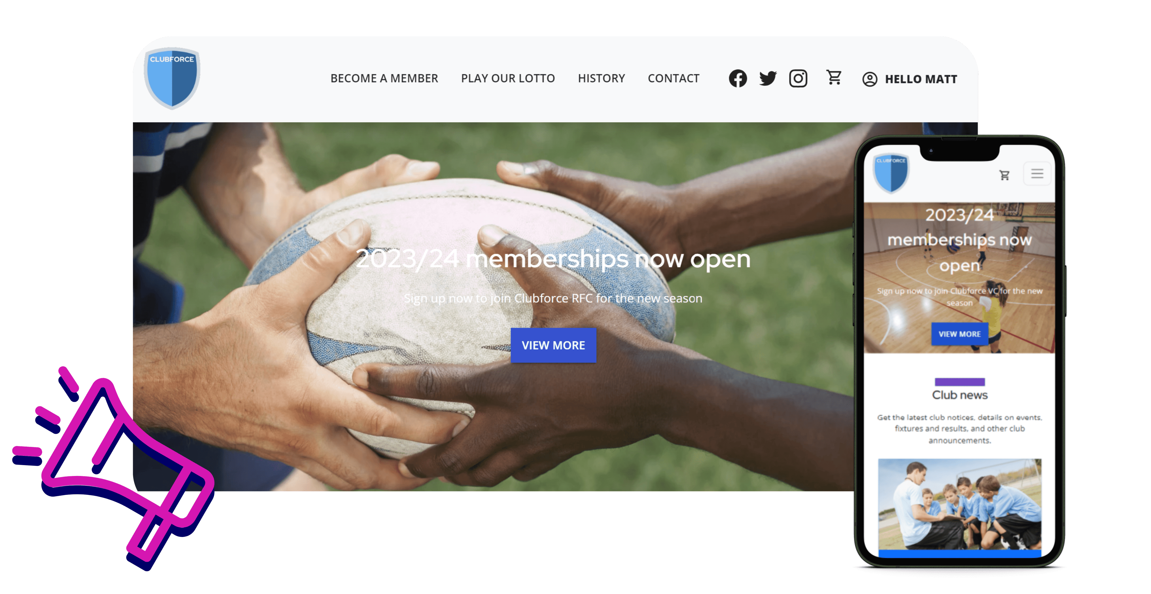 Manage your sports club with Clubforce NextGen